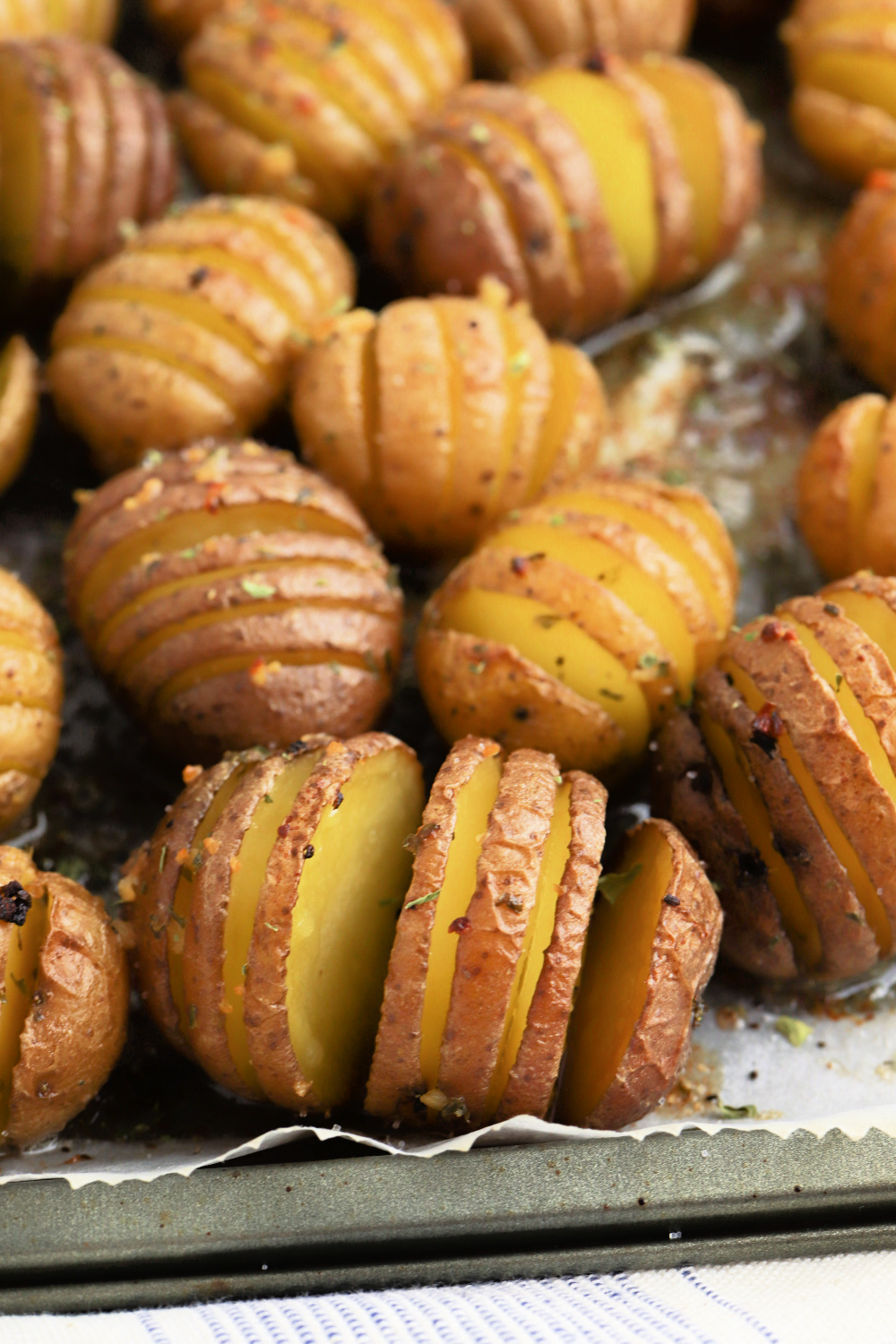 Mini Hasselback Potatoes - The Rockstar Mommy
