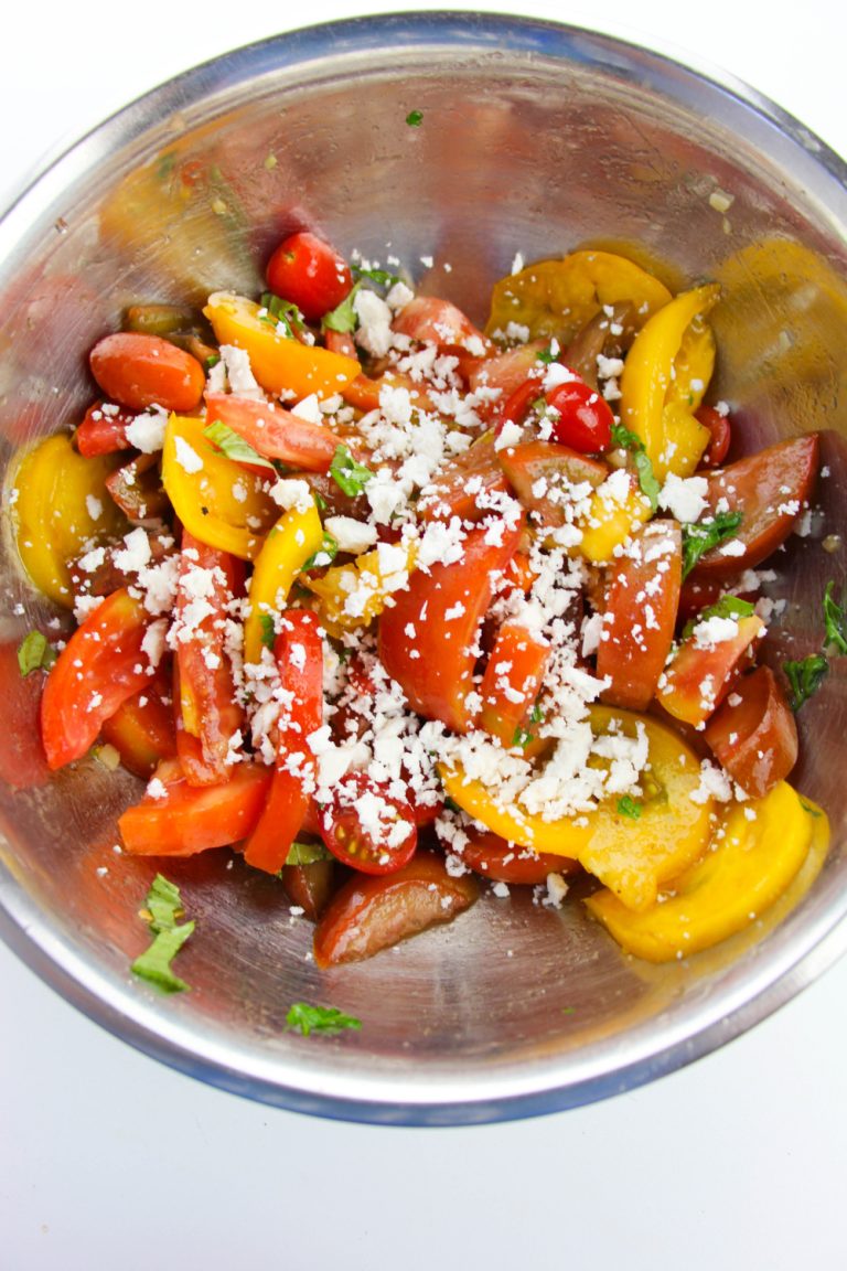 Heirloom Tomatoes Salad - The Rockstar Mommy