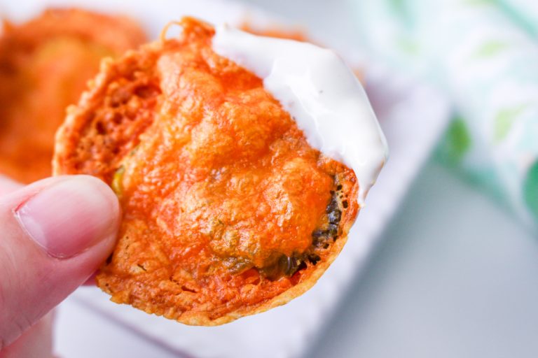 Cheesy Baked Pickle Chips - The Rockstar Mommy