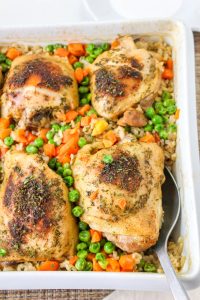 Baked Chicken and Brown Rice Casserole - The Rockstar Mommy