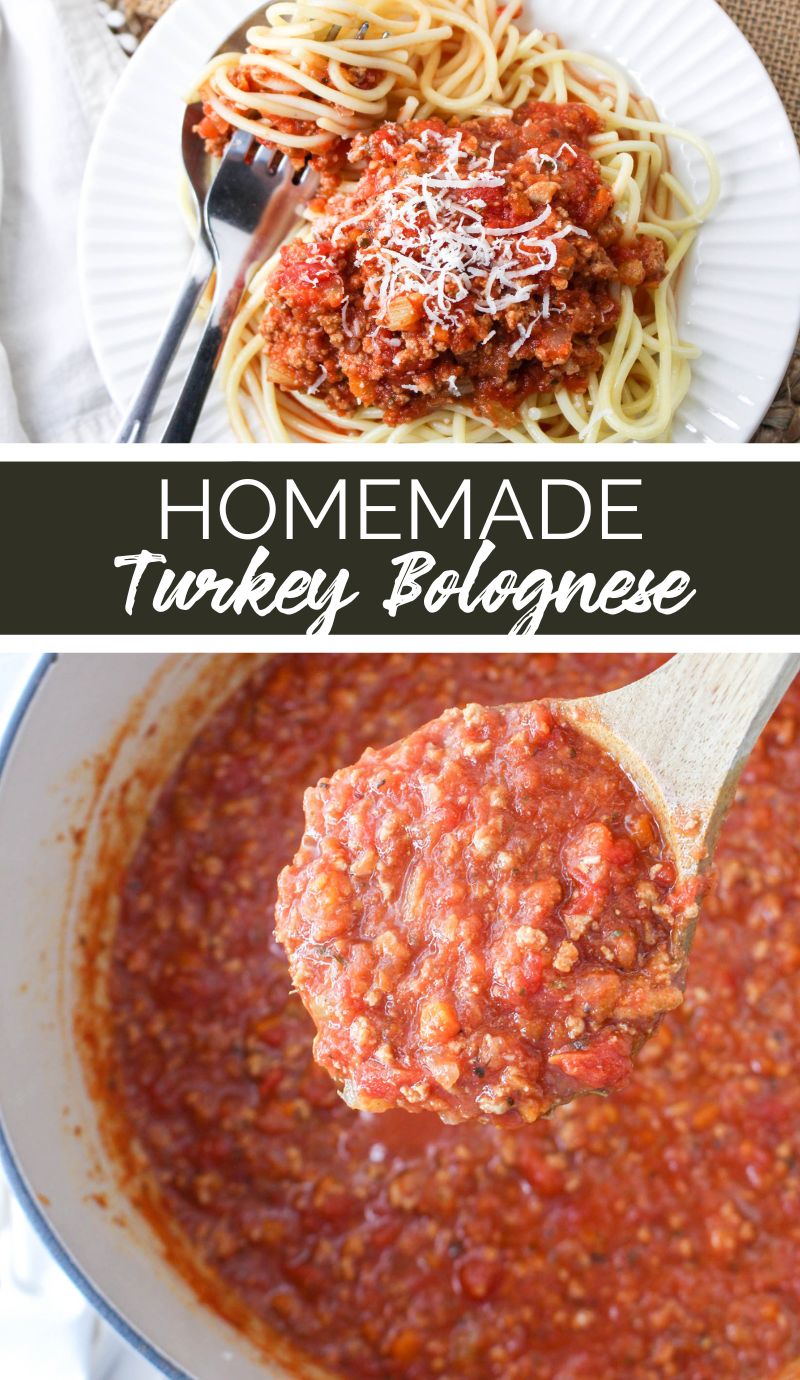 Ground Turkey Bolognese Sauce - The Rockstar Mommy