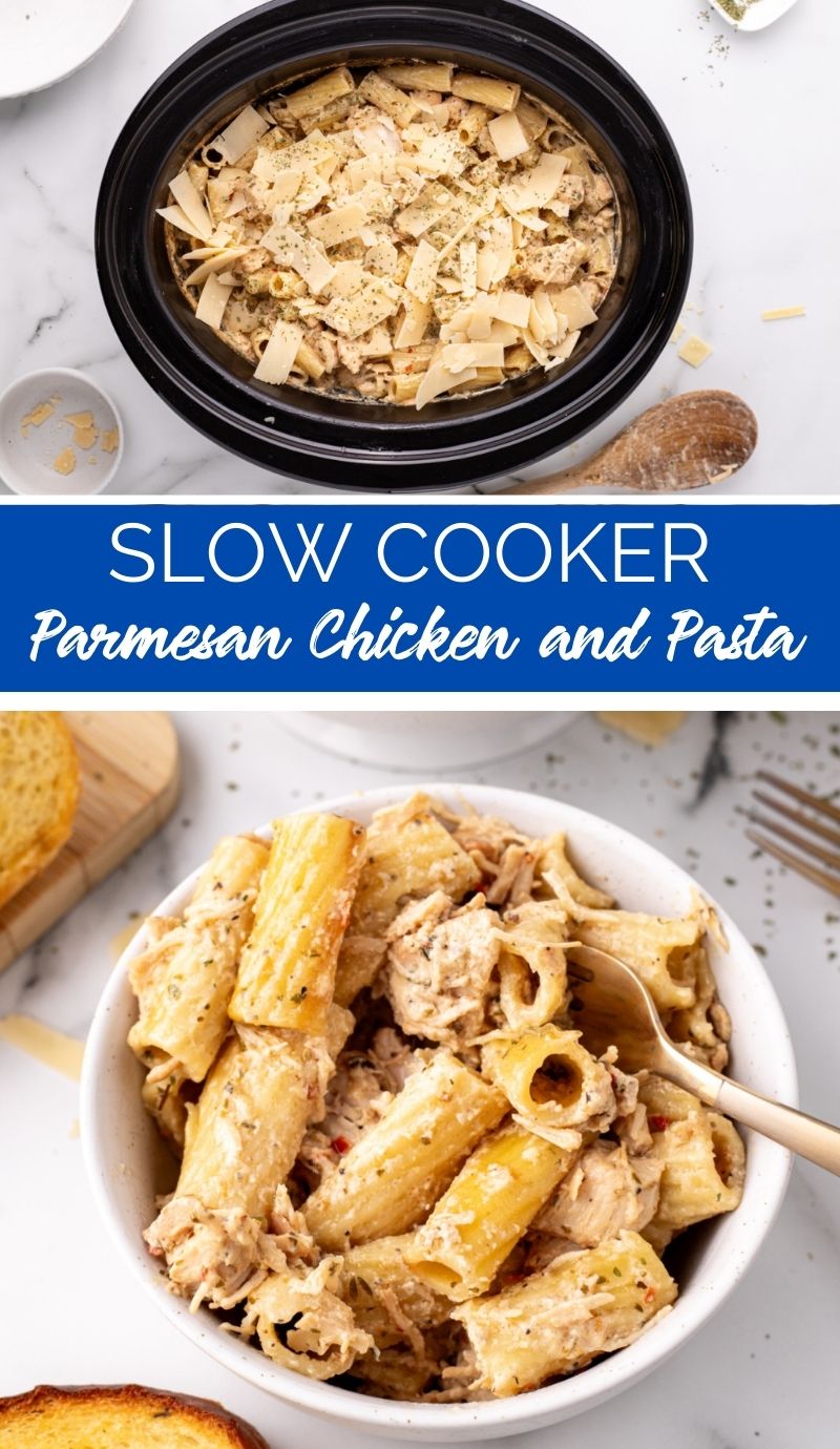 Slow Cooker Garlic Parmesan Chicken and Pasta - The Rockstar Mommy