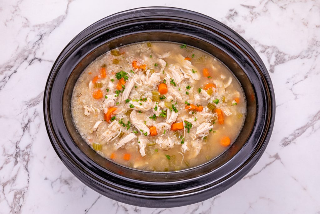Slow Cooker Turkey Rice Soup - The Rockstar Mommy