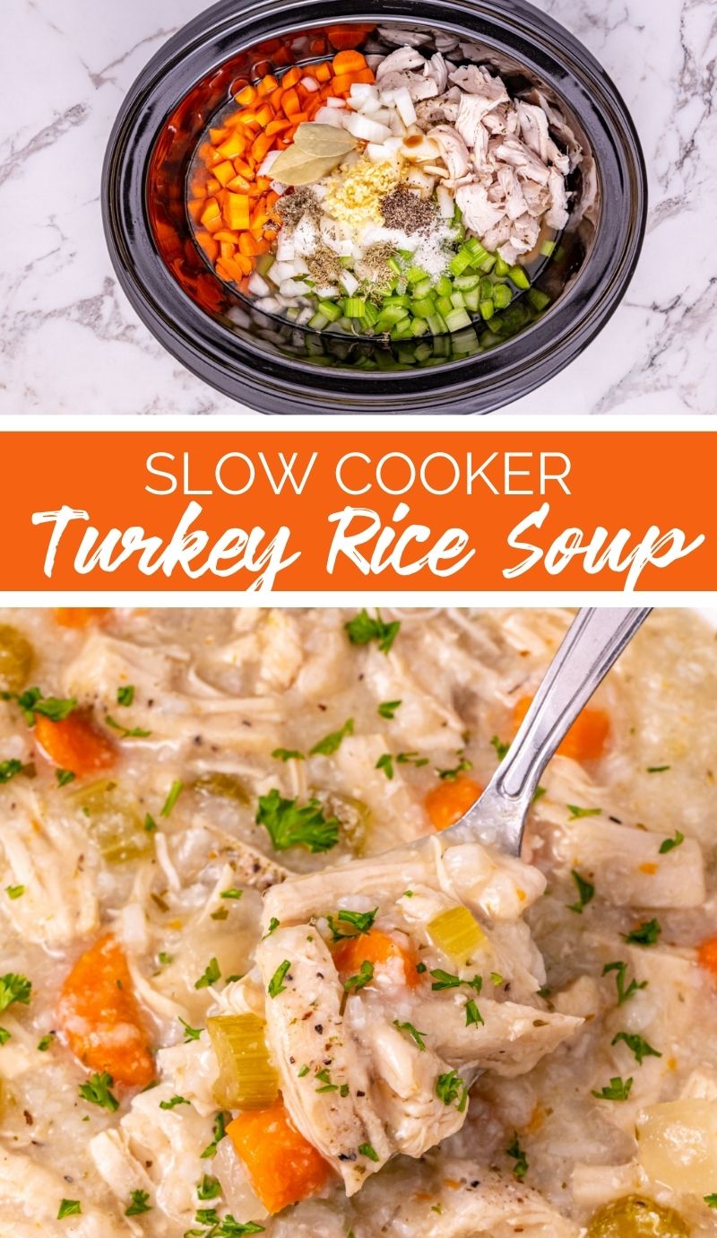 Slow Cooker Turkey Rice Soup - The Rockstar Mommy